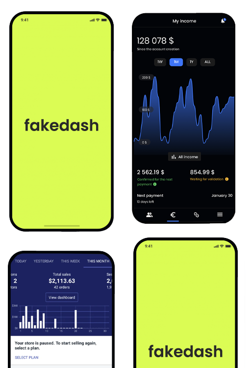 Fakedash - Order your OFM Fake Dashboards